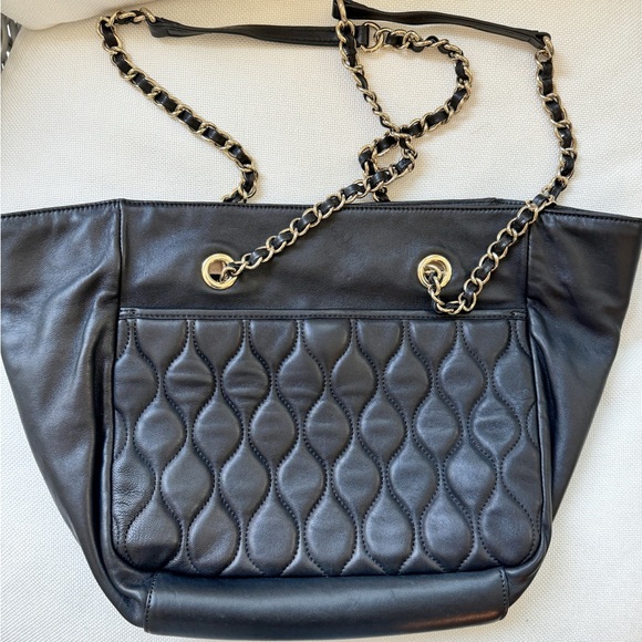 Talbots | Bags | Brand New Talbots Black Quilted Leather Chain Strap ...